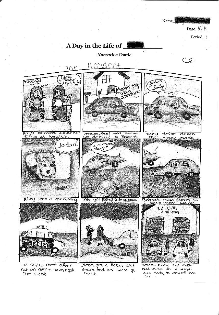 A Day in the Life - Narrative Comic: Student Examples | Miss Donnelly's ...
