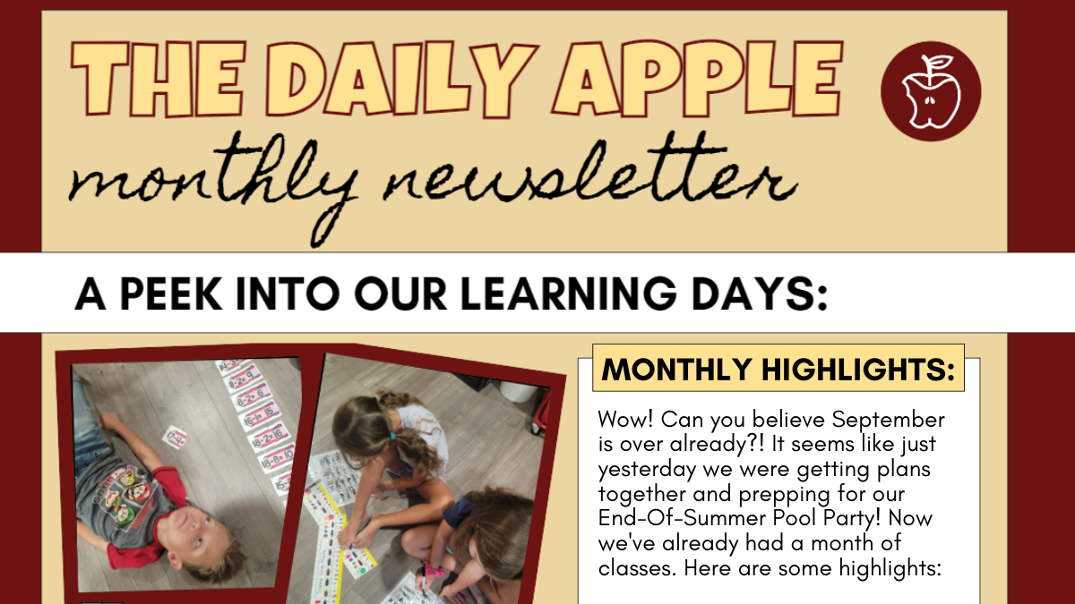 Newsletter: September 2022 | Miss Donnelly's Daily Apple